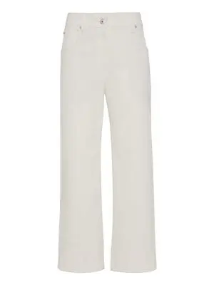 Brunello Cucinelli Cotton-blend Chinos - White