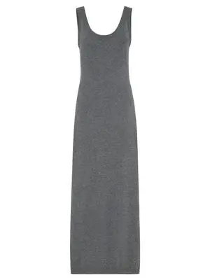 Brunello Cucinelli Cashmere Maxi Dress - Grey
