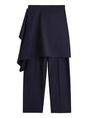 Cos Wool Skirt Pants Navy