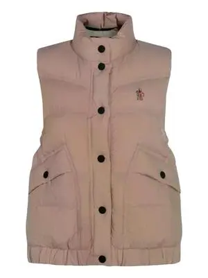 Moncler Buttoned Padded Coat - Pink