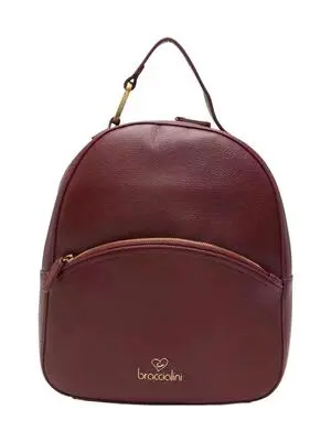 BRACCIALINI Leather Backpack - Red