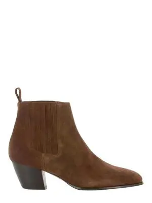 SERGIO LEVANTESI 55mm Suede Ankle Boots - Brown