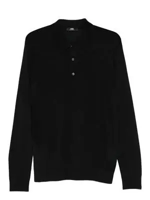 ALPHA STUDIO Fine-knit Polo Shirt