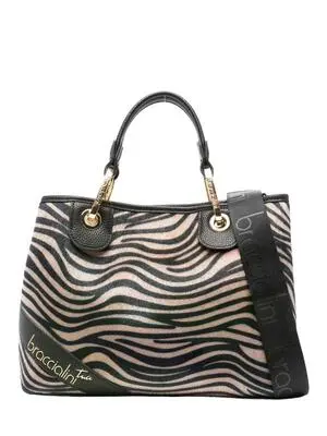 BRACCIALINI Printed Tote Bag - Black