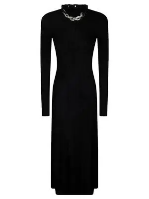 Rabanne Chain-link Wool-cashmere Dress - Black