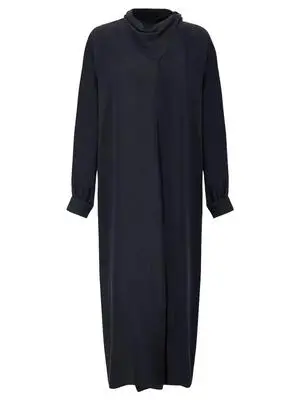 PAULA Long-sleeve Midi Dress - Black