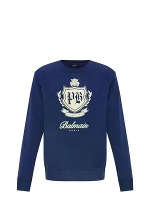 Balmain Logo-print Sweatshirt - Blue