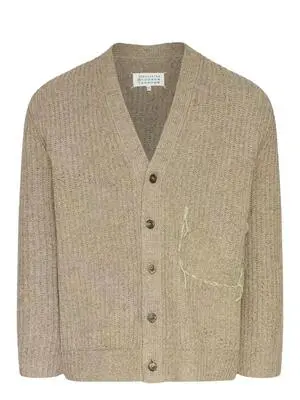 MAISON MARGIELA Button-up Textured Cardigan - Neutrals