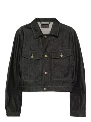 LEMAIRE Cropped Denim Jacket - Black