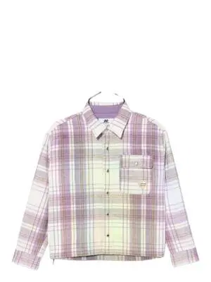 CHOCOOLATE Logo-embroidered Checked Shirt - Purple