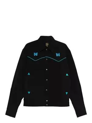 Needles Butterfly-embroidered Shirt - Black