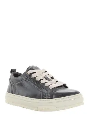 REPRESENT Distressed Leather Sneakers Off Black