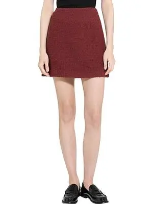 Theory Mini Skirt - Oxblood Red