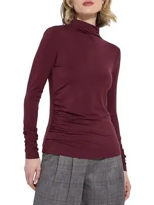 Lyssé Jovita Ruched Top - Dark Plum