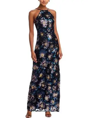 ADRIANNA PAPELL Sequinned Maxi Dress