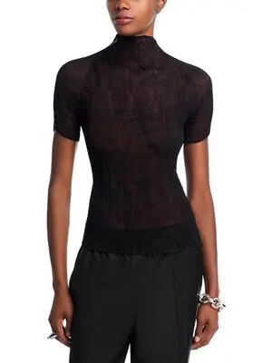 Issey Miyake Chiffon Twist Top - Black