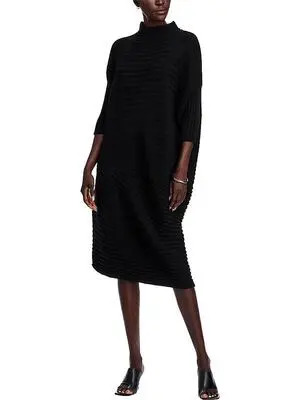 Issey Miyake Cotton Cashmere Knit Dress - Black
