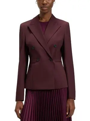 BOSS Jiamia Double-breasted Blazer - Dark Purple