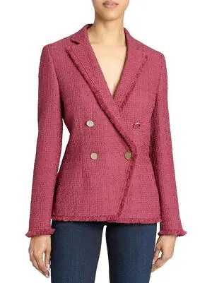 Santorelli Alaia Tweed Jacket - Crushed Berry