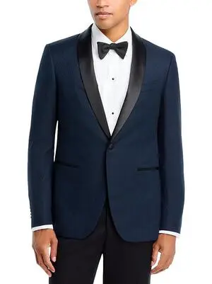 John Varvatos Micro Jacquard Shawl Dinner Jacket - Navy