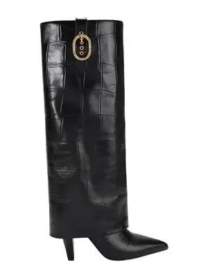 Kurt Geiger Fold Over Tall Boots - Black