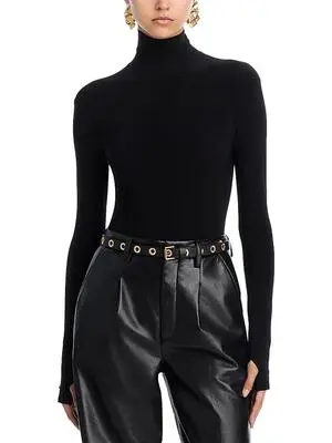 Norma Kamali Turtleneck Bodysuit - Black