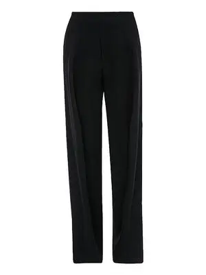 Victoria Beckham Wool Sculptural Leg Trousers - Black