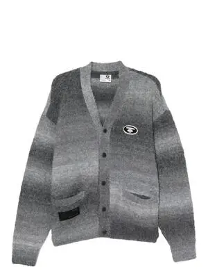 AAPE BY *A BATHING APE® Logo-embroidered Cardigan - Grey