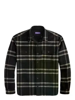 Ralph Lauren Purple Label Plaid Long-sleeve Shirt - Black