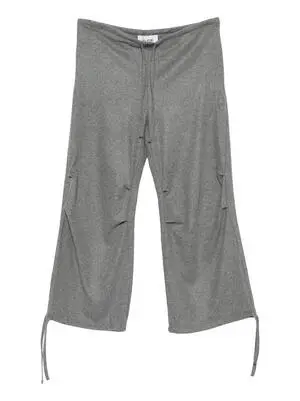 ALFIE Grace Wide-leg Trousers With Drawstring Waist And Ankle Detail - Grey
