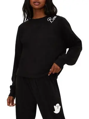 Beach Riot Devyn Oversized Sweatshirt - Boo Black