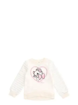 Disney Faux Fur Pullover Marie White White