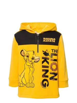Disney Fleece Half-zip Hoodie - Lion King Yellow