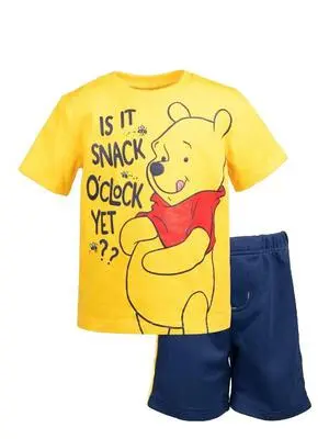 Disney Disney T-Shirt & Mesh Shorts Set Winnie The Pooh Yellow