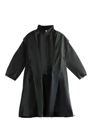 ATELIER Zip Hooded Parka - Black