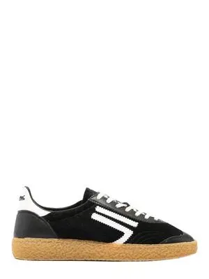 PURAAI Stripe-detail Low Top Sneakers - Black