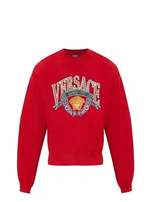 Versace Medusa Appliqué Sweatshirt - Red
