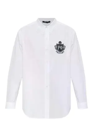 Balmain Emblem Buttoned Shirt - White