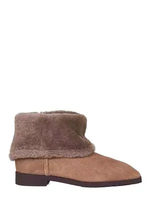 TOTEME Shearling-cuff Boots - Brown