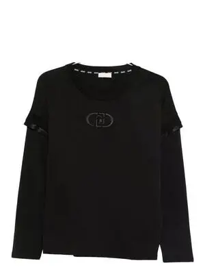 Liu Jo Ribbon Trim T-shirt - Black