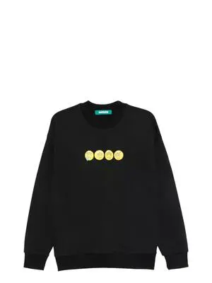BARROW Graphic-print Crew-neck Sweatshirt - Black
