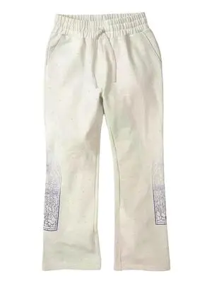 WHO DECIDES WAR BY EV BRAVADO Rhinestone Track Pants - White
