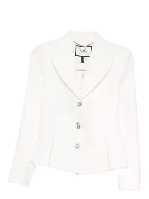 NISSA Crystal-embellished Blazer - White