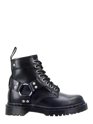 Dr. Martens 1460 Harness Leather Lace-up Boots - Black