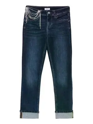 Liu Jo Rhinestone-embellished Straight-leg Jeans - Blue