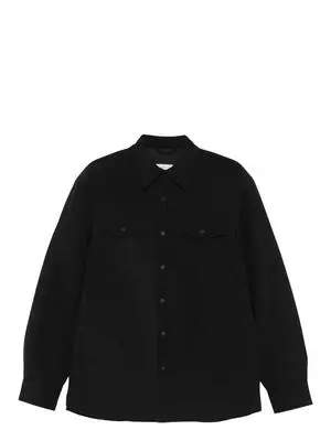 ALLEY DOCKS 963 Flap-pocket Press-stud Shirt - Black