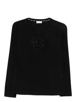 Liu Jo Crew-neck Long Sleeve T-shirt - Black
