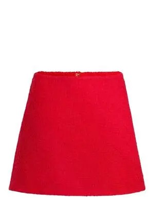 Patou Tweed A-line Mini Skirt - Red