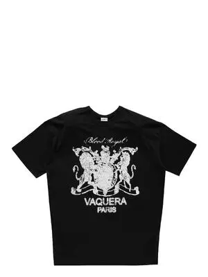 Vaquera Crew-neck Short-sleeve T-shirt - Black