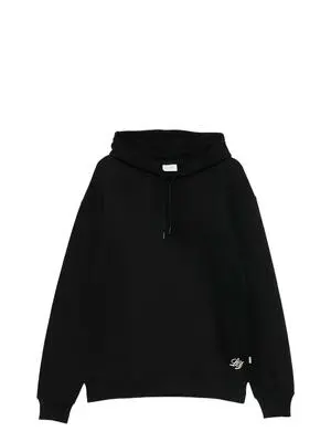 LES DEUX Logo-embroidered Hoodie - Black